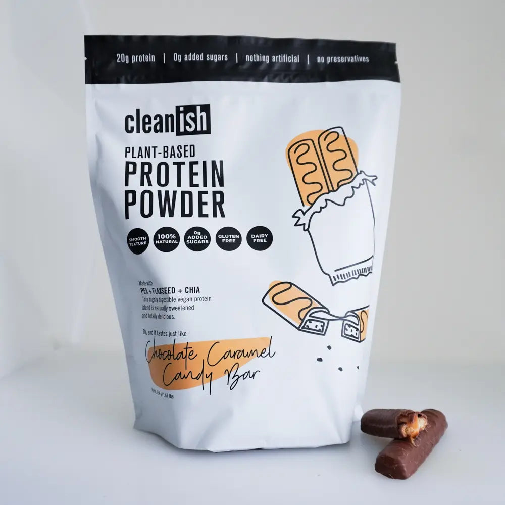 Chocolate Caramel Candy Bar Plant-Based Protein Powder – Cleanish
